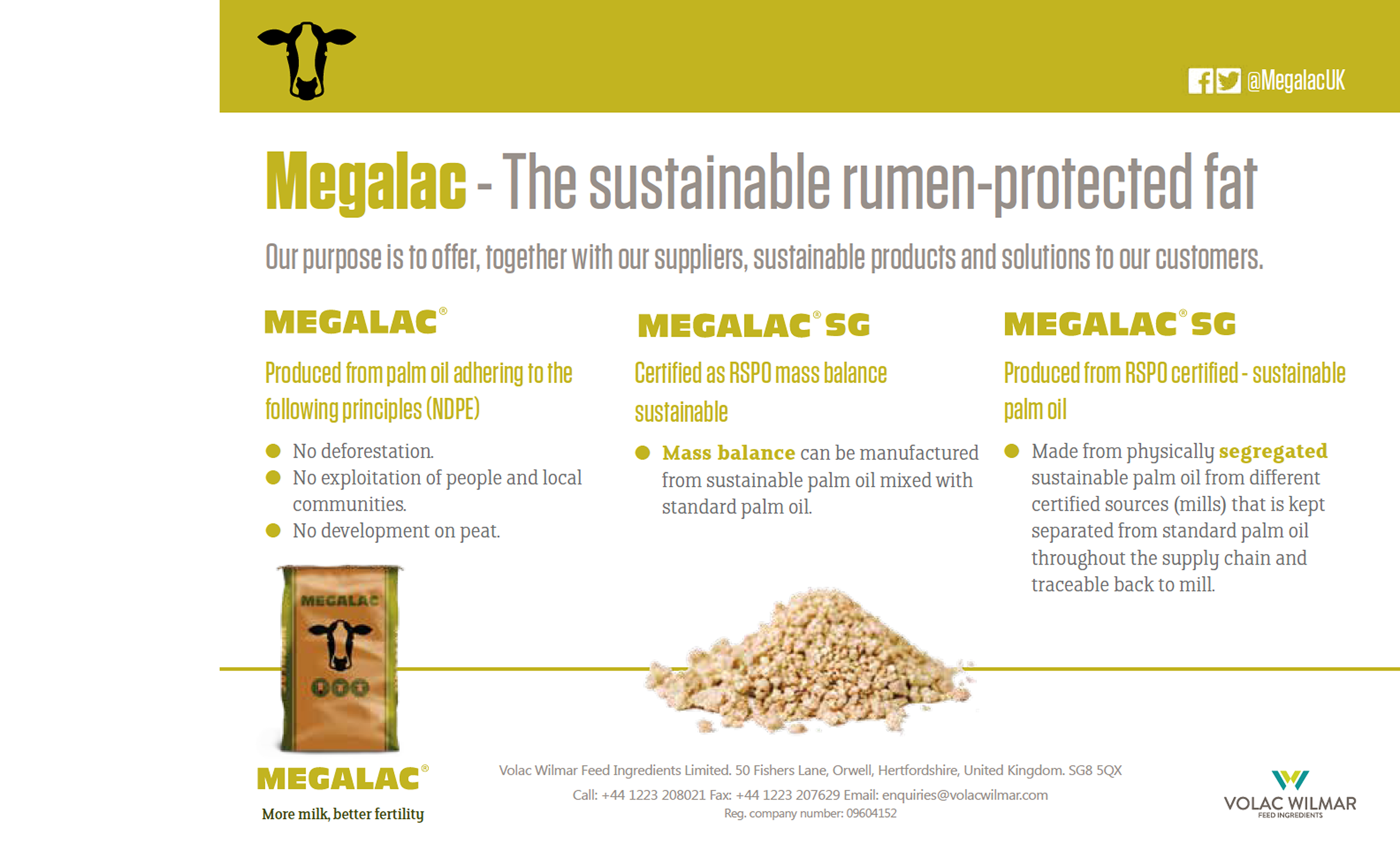 Megalac The Only Fully Sustainable Feed Fat DL Leaflet